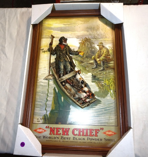 3-D "New Chief" World's Best Black Powder Shell Signed A. Russell Pub ...