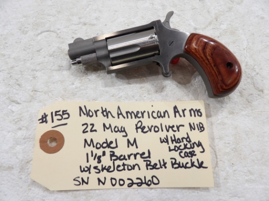 North American Arms 22 Mag Revolver Model M 1 1/8" Barrel w/Skeleton ...