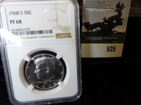 1968 S NGC slabbed PF68 Silver Kennedy Half-Dollar. | Coins & Currency ...