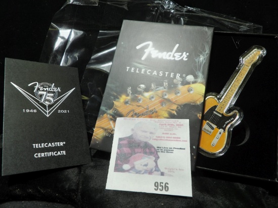 Fender Telecaster 1 oz. Silver Telecaster Shaped Coin in original box ...