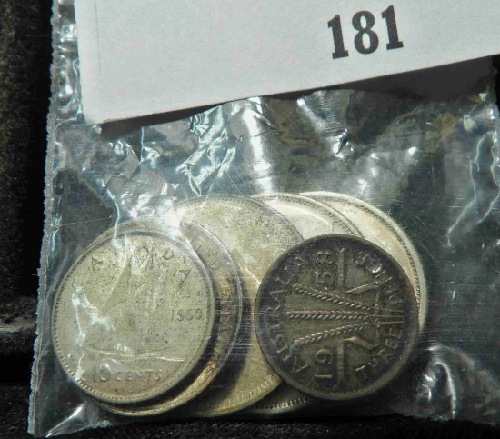 Group of 7 foreign silver coins - contains over 2/3 oz of silver | Coins & Currency Coins World ...