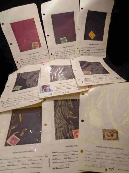 Group of 9 rare Canada Stamps. Scott # 125, 126, 131, 229, 263, 264 ...