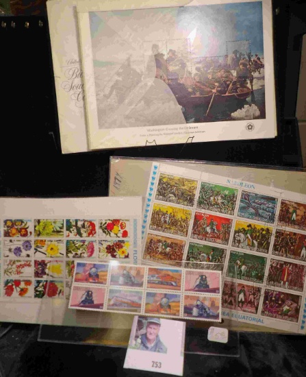 Bicentennial Souvenir Sheet Stamps "Washington Crossing the Delaware ...