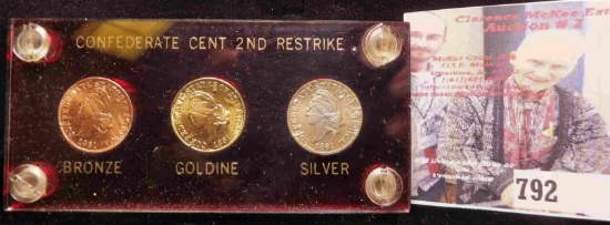 Original Three-Piece Set of Confederate Cent 2nd Restrikes by Robert ...
