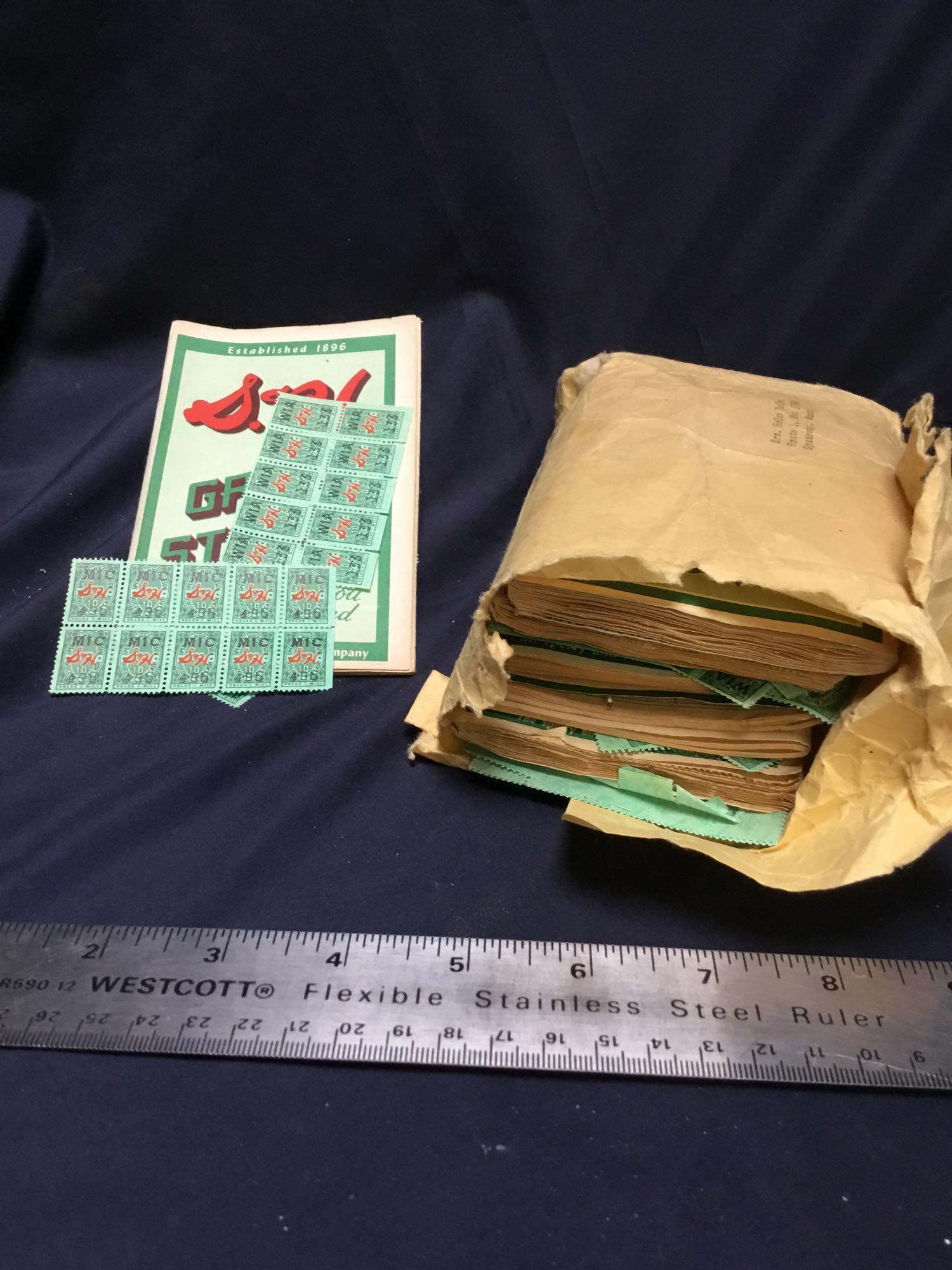 Large collection of vintage S&H green stamps | Proxibid