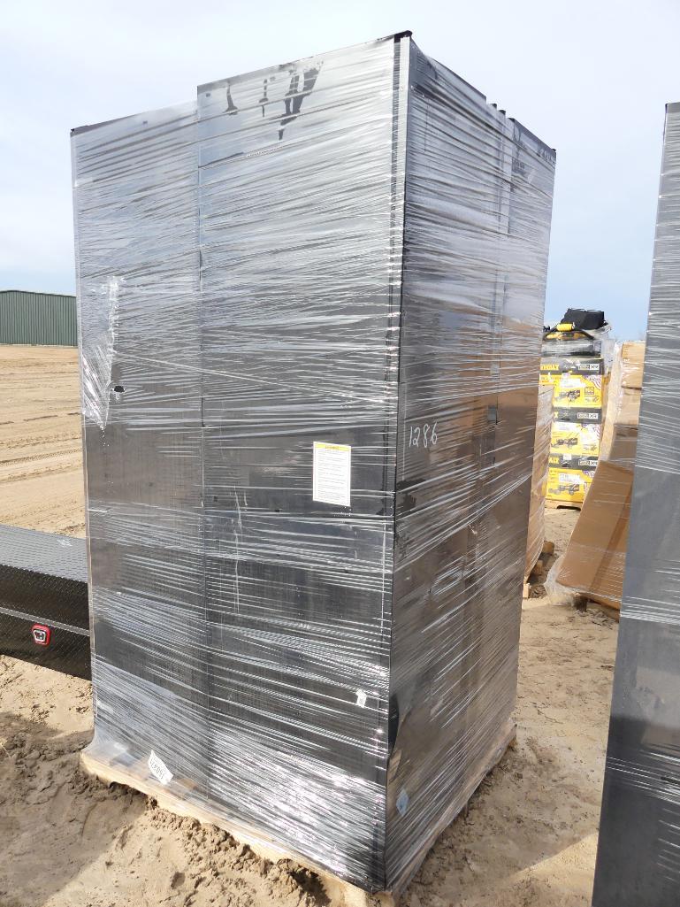 (2) HUSKY UPRIGHT STORAGE CABINETS | Proxibid