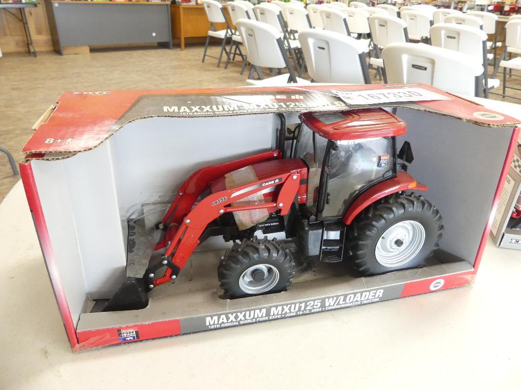 CASE IH MAXUUM MXU125 TOY TRACTOR W/ LOADER, 1/16 | Proxibid