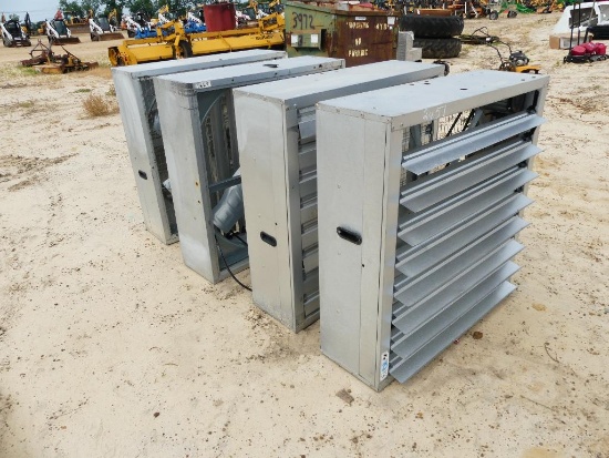(4) 43" X 43" BOX FANS W/ LUVERS | Heavy Construction Equipment Light ...