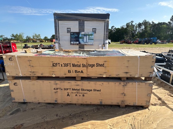 UNUSED ALLMETAL K4230T 42' X 30' METAL GARAGE | Estate & Personal ...