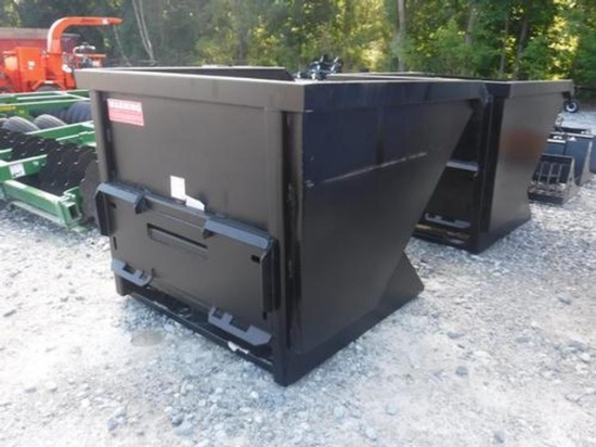 Kit Container 2 Yard Skid Steer Trash Hopper | Heavy Construction ...