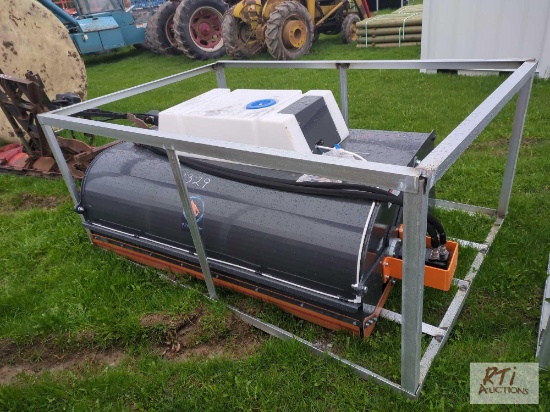 New Wolverine skids teer mount bucket sweeper with water tank | Heavy ...