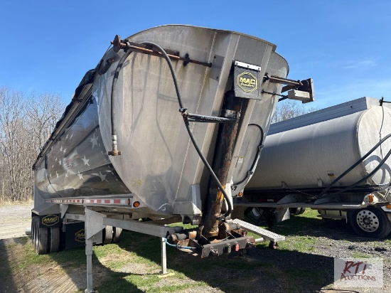 2017 Mac Mac'Simzer 3 axle half round dump trailer with tarp, VIN ...