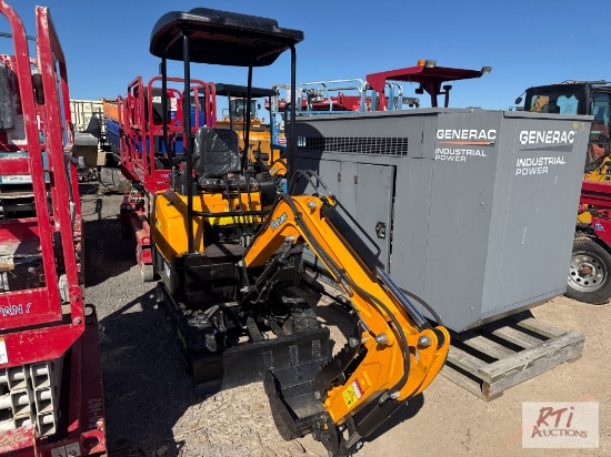 Future 15P mini excavator, 16in digging bucket, manual thumb, backfill ...