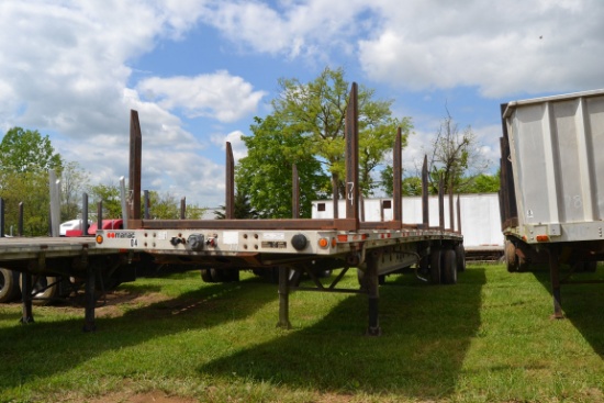 2007 MANAC 48' ALUM SPREAD AXLE FLATBED TRAILER W/ ARI RIDW W ...