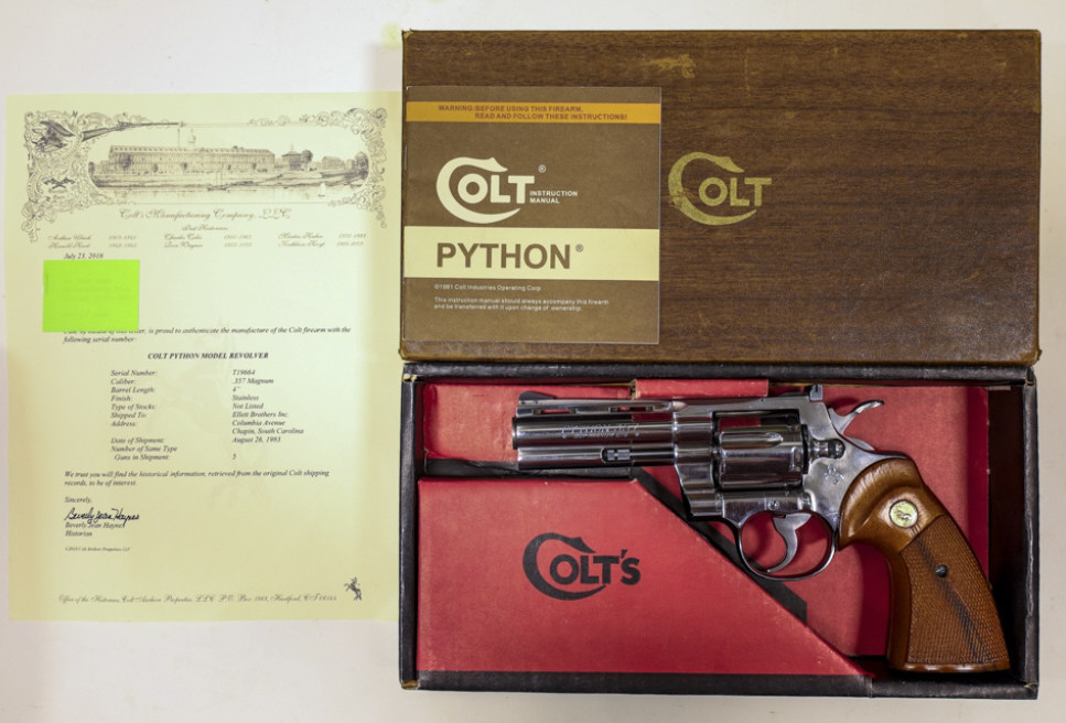 1983 Colt Python .357 Magnum Revolver With Letter | Proxibid