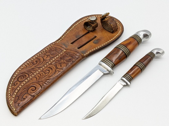 Vtg Robeson Shuredge Sportsman Hunting Knife Set | Guns & Military ...