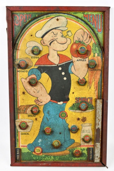 Durable Toy Corp Popeye Menu Tabletop Pinball Game | Art, Antiques ...
