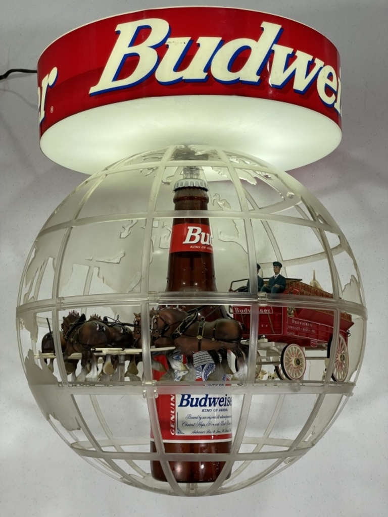 Budweiser Rotating Clydesdale Globe Light