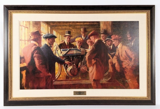 David Uhl Harley-Davidson "A Model Champion" Print | Art, Antiques ...