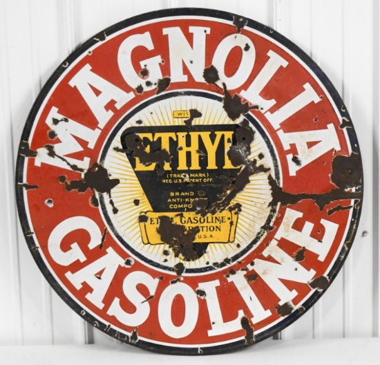 Vintage 30" DSP Magnolia Gasoline Ethyl Sign | Art, Antiques ...