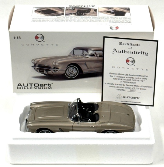 1:18 AUTOart 1962 Chevrolet Corvette Fawn Beige | Art, Antiques ...