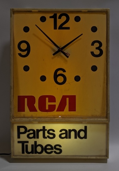 Vintage RCA Parts And Tubes Lighted Clock | Art, Antiques ...
