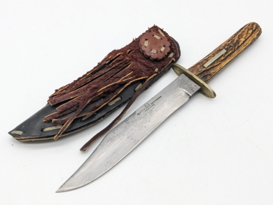 Civil War Era Slater Brothers Venture Stag Handle Fighting Knife w ...