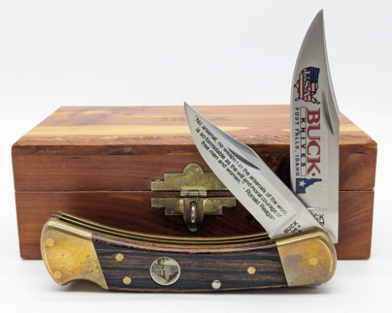 Buck 110 112 Commemorative Folding Knife w/ Case | Guns & Military ...
