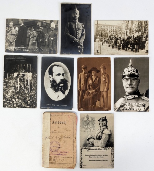 (7) WWI German Real Photo Post Cards & Regimental Papers | Guns ...
