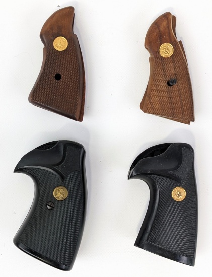 (4) Pachmayr & Checkered Wood Colt Revolver Grips | Guns & Military ...