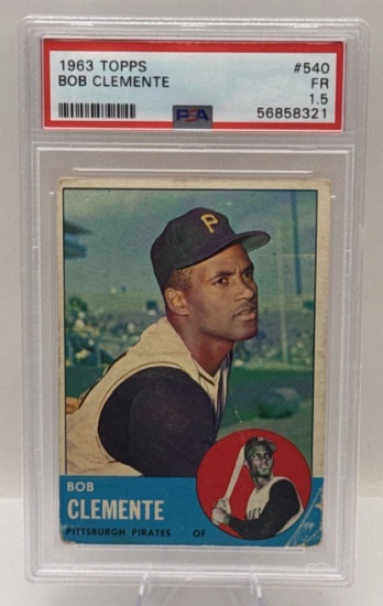 Graded PSA 1963 Bob Roberto Clemente Topps Baseball Card FR 1.5 | Art ...