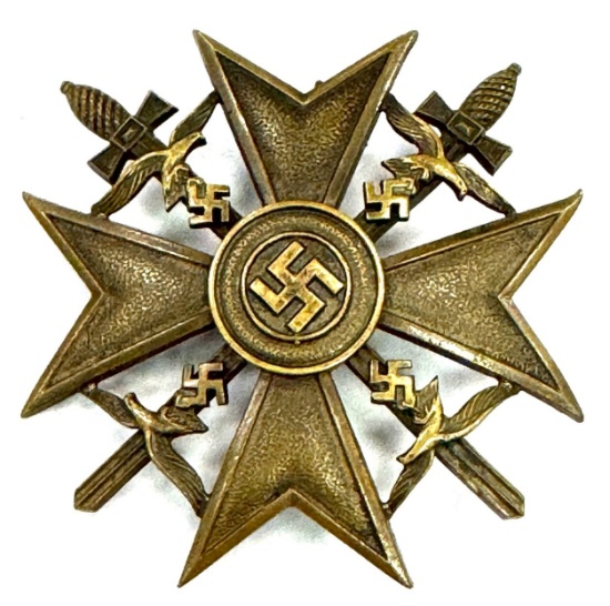 German WW2 Condor Legion Bronze Spanish Cross | Online Auctions | Proxibid