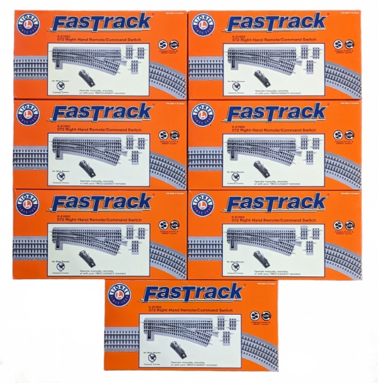 (7) Lionel Fastrack O72 Right-Hand Remote / Command Switch 6-81952 ...