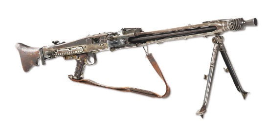 (N) VETERAN ALL ORIGINAL GERMAN WWII MG-42 MACHINE GUN WITH REMNANTS OF ...