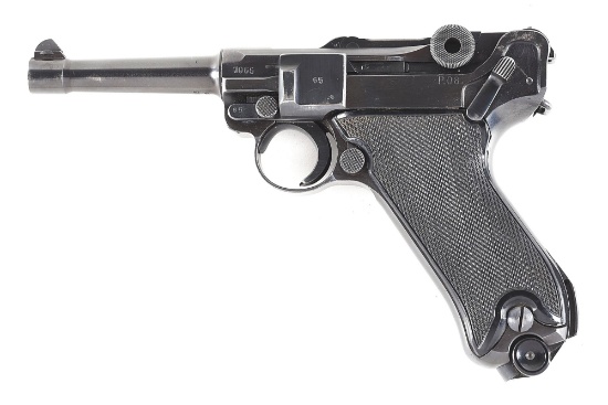 (C) 1941 MAUSER BLACK WIDOW P.08 LUGER SEMI AUTOMATIC PISTOL WITH ...