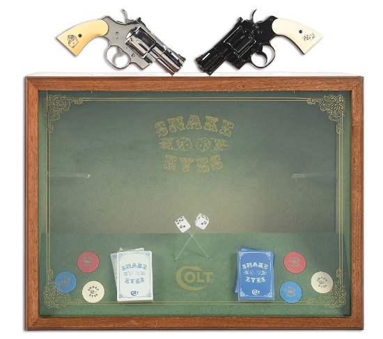 (M) RARE SET OF COLT PYTHON SNAKE EYES DOUBLE ACTION REVOLVERS WITH ...