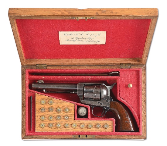 (A) CASED LONDON COLT SINGLE ACTION ARMY .45 LC REVOLVER WITH COLT ...
