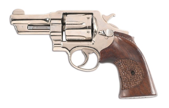 (C) SMITH & WESSON PRE WAR MODEL TRIPLE LOCK REVOLVER GIVEN AS ...