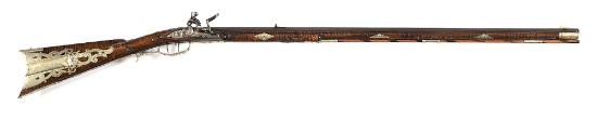 (A) ORNATE CONTEMPORARY FLINTLOCK KENTUCKY RIFLE BY L. BRYNER. | Guns ...