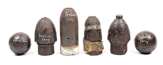 LOT OF 6: US CIVIL WAR SHELLS RECOVERED FROM JENKINS FERRY. | Guns ...