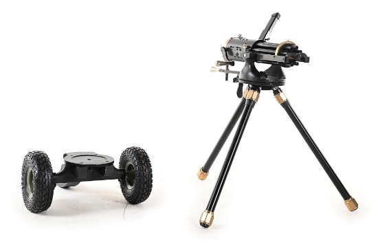 (M) TIPPMANN ARMORY 9MM GATLING GUN WITH TRIPOD AND CARRIAGE. | Guns ...