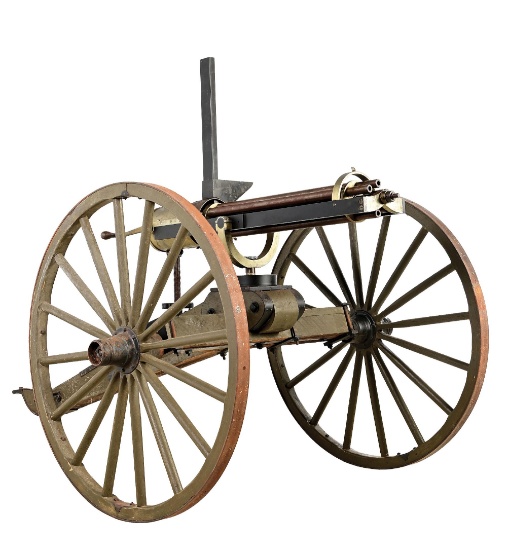 (C) IMPRESSIVE REPLICA GATLING GUN WITH FIELD CARRIAGE. | Guns ...