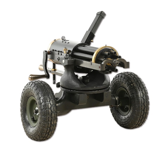 (M) DESIRABLE TIPPMANN ARMS 9MM GATLING GUN WITH CARRIAGE. | Guns ...