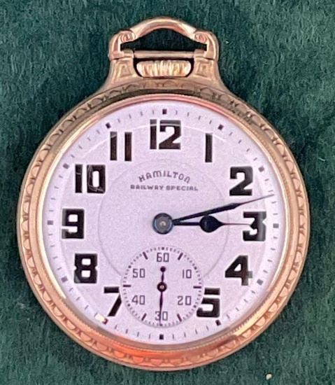 Hamilton, Railway Special, Model 5, Size 16, 21 Jewel Pocket Watch ...