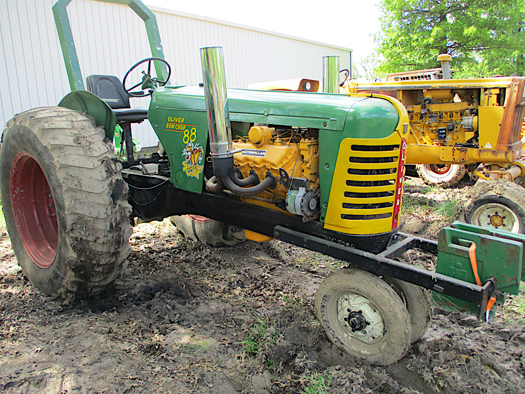 Oliver 88 Pulling Tractor Antique Row Crop Tractor Hi Res Stock