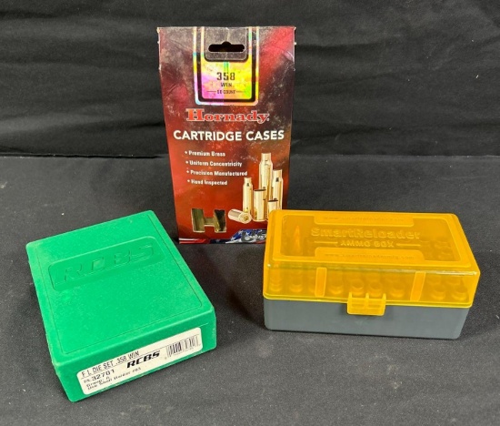 MISC- RCBS DIE SET .358 WINCHESTER & NEW & ONCE FIRED BRASS | Guns ...