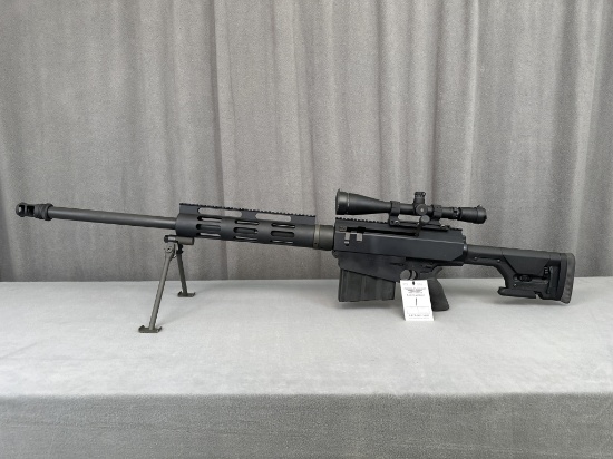 1. BUSHMASTER BFI BA50, .50 BMG, BIPOD, (2) 10-ROUND MAGS, LEUPOLD MARK ...