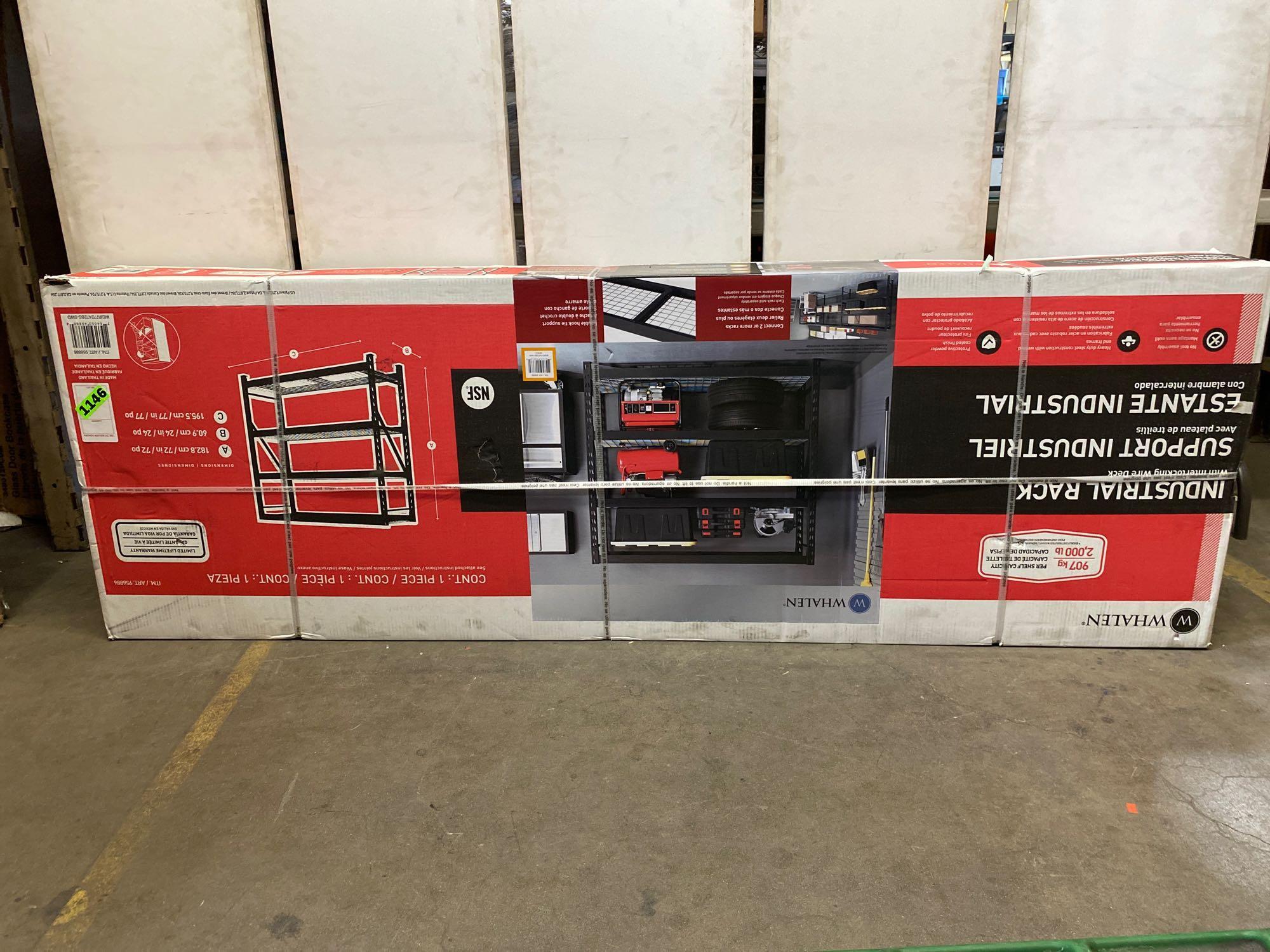 Whalen Industrial Rack With Interlocking Wire | Proxibid