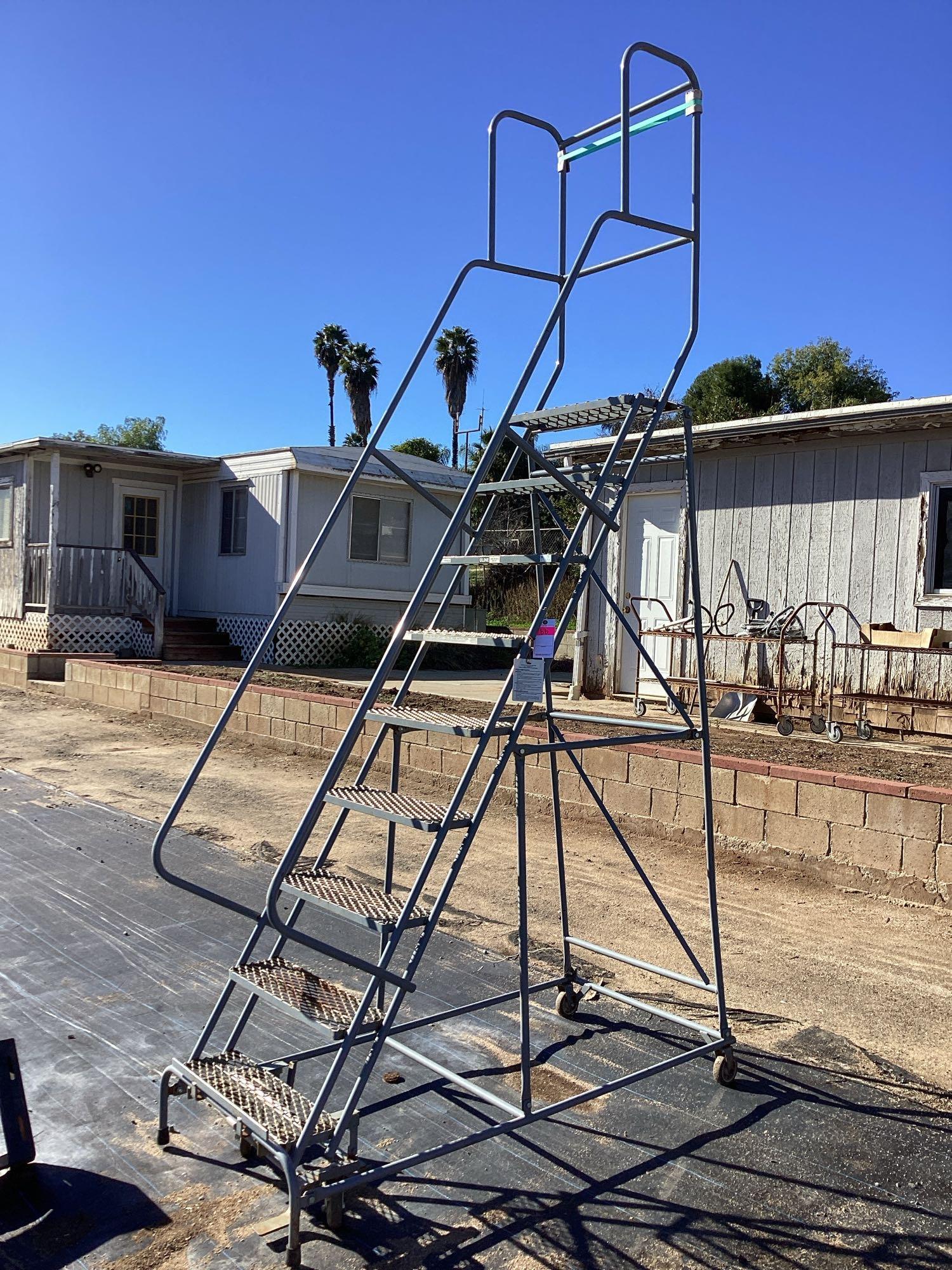 Uline 11ft. Rolling Safety Ladder | Proxibid