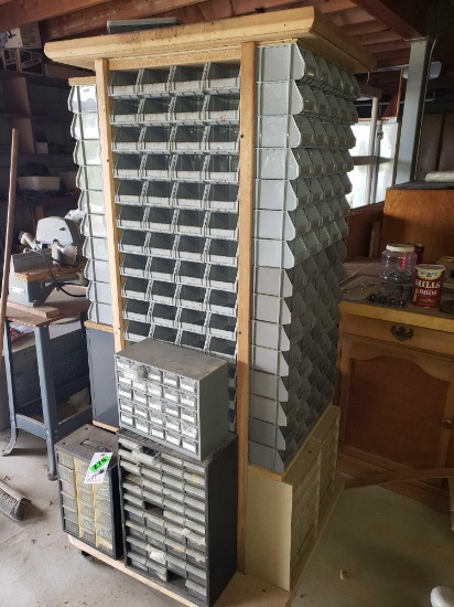 Lot of Small Sorting Bins with Contents | Heavy Construction Equipment ...